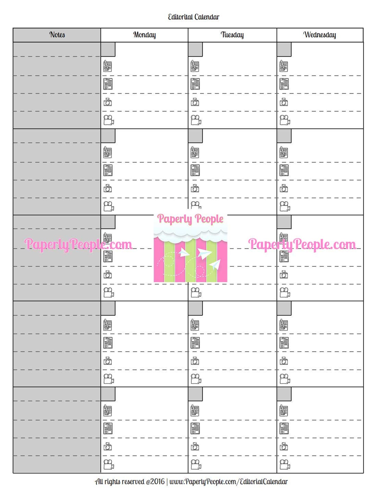 Editorial Calendar for Bloggers, Writers and Content Creators ...