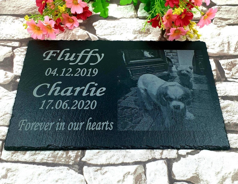 Personalised Memorial Slate Plaque for Pet Engraved With - Etsy