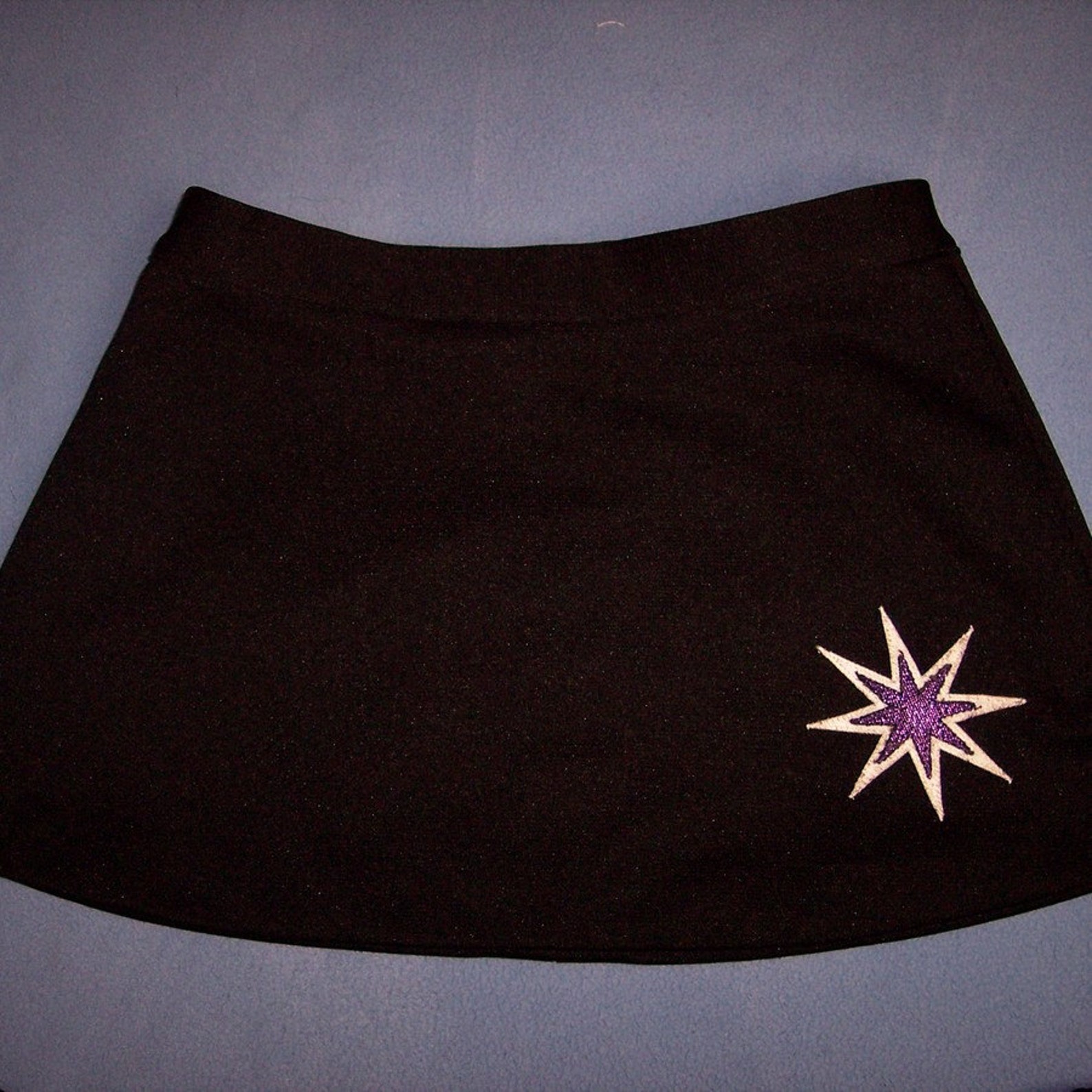 Black Silver Midriff Skirt Cheerleader Uniform Football Game Halloween ...