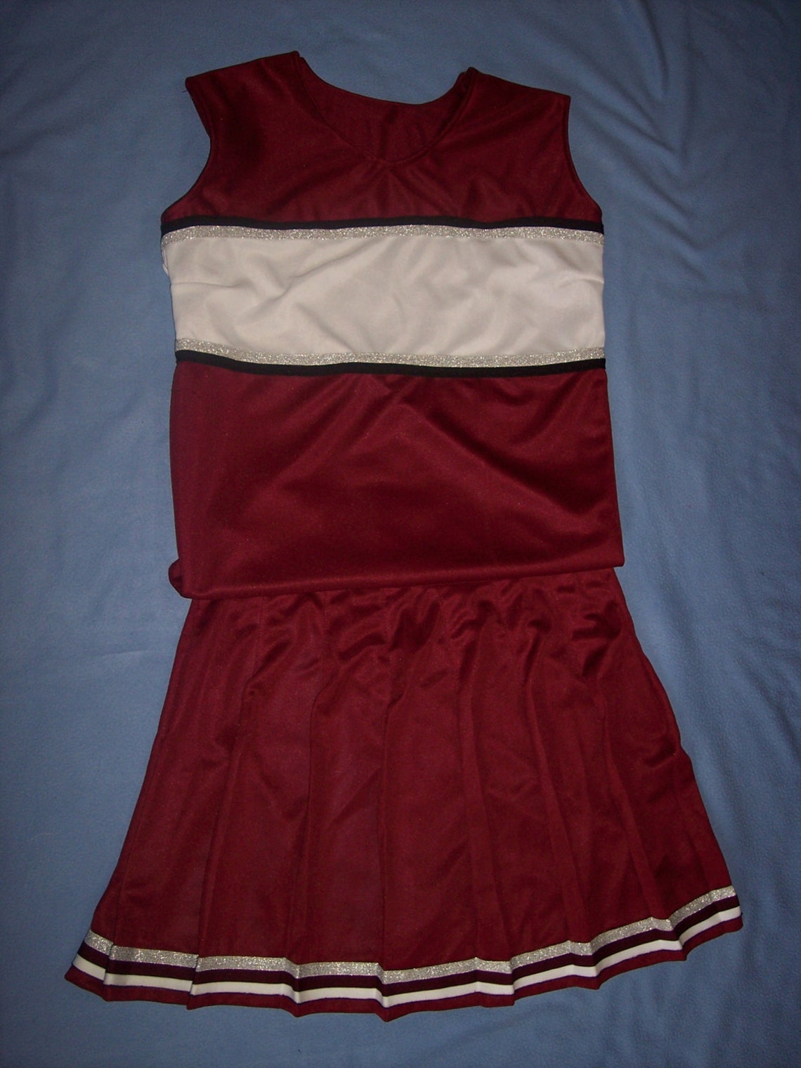RED Multi Colors Cheerleader Uniform Valentines Glee Club Dance Costume ...