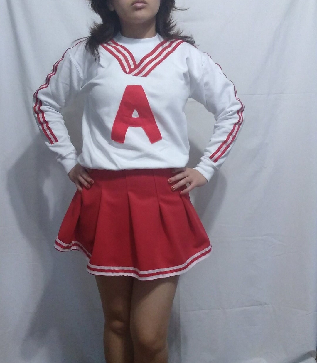 1960s-70s Retro Revenge of Nerds Red Cheerleader Uniform Football ...