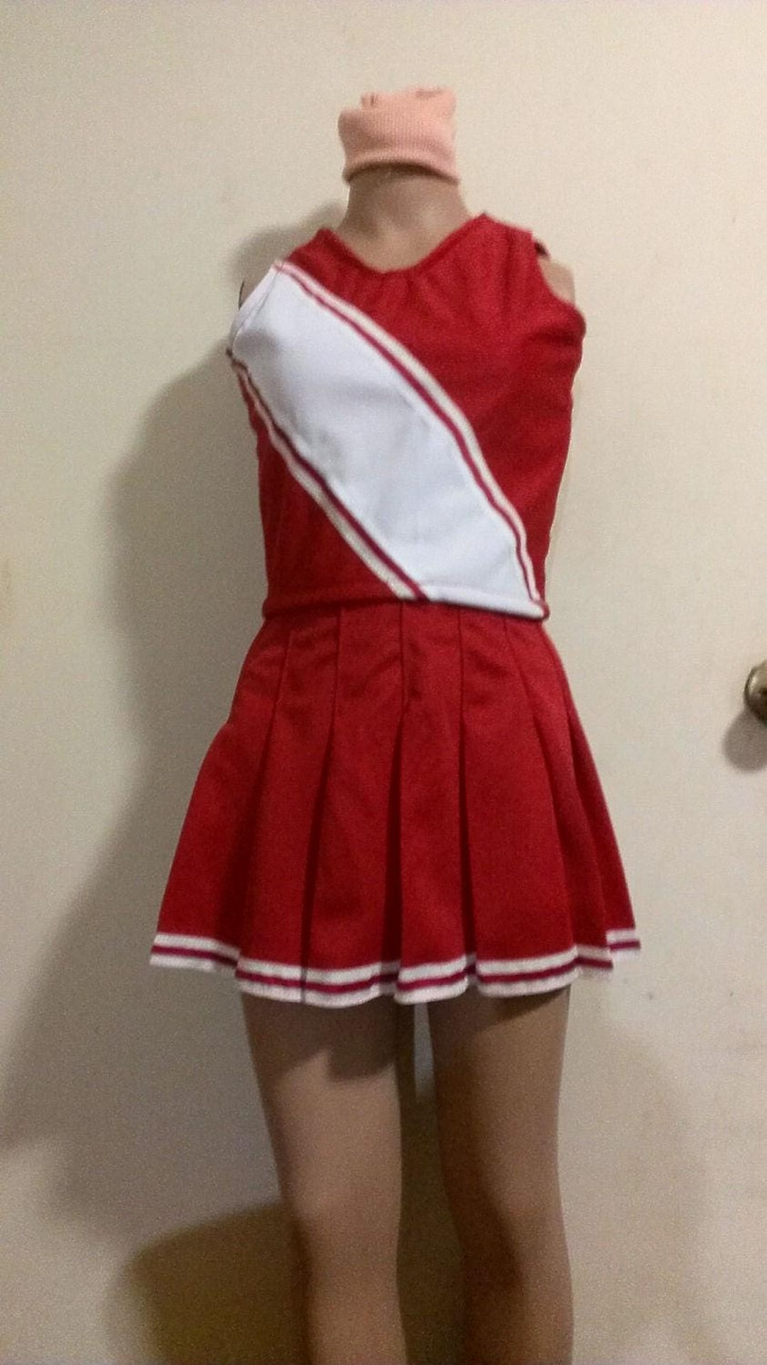 RED Multi Colors Cheerleader Uniform Valentines Glee Club Dance Costume ...