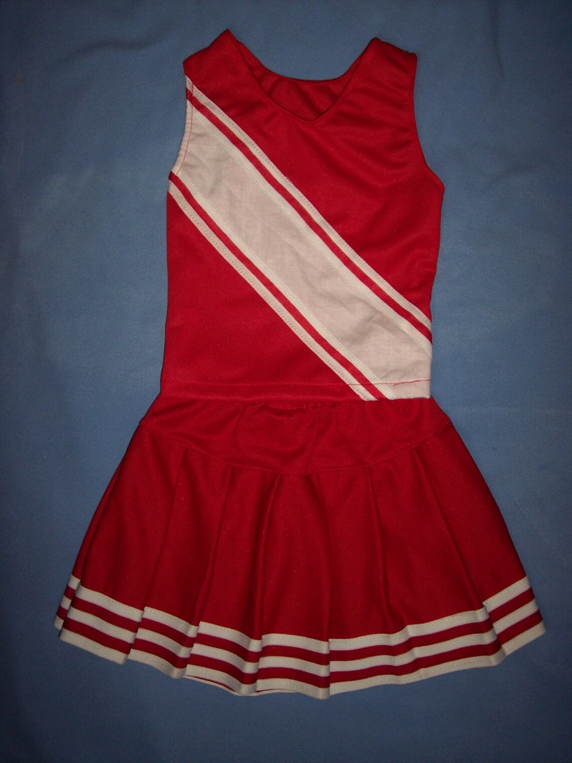 RED Multi Colors Cheerleader Uniform Valentines Glee Club Dance Costume ...