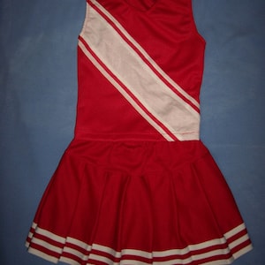 RED Multi Colors Cheerleader Uniform Valentines Glee Club Dance Costume ...