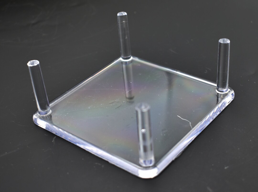 4 Prong Display Table Stand 4x4 for Large Seashells Clear Acrylic Made ...