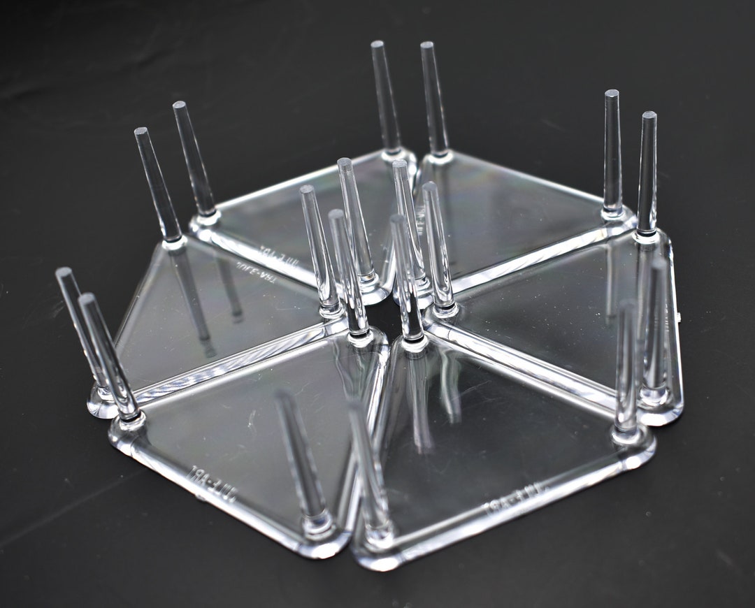 6 Pack: Small Triangle Display Stand 2.5 for Seashells Clear Acrylic ...