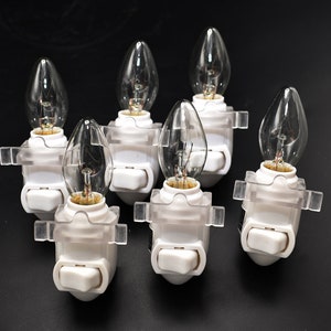 6 Pack: Night Light Base Set - Standard On/off Switch - Complete With ...