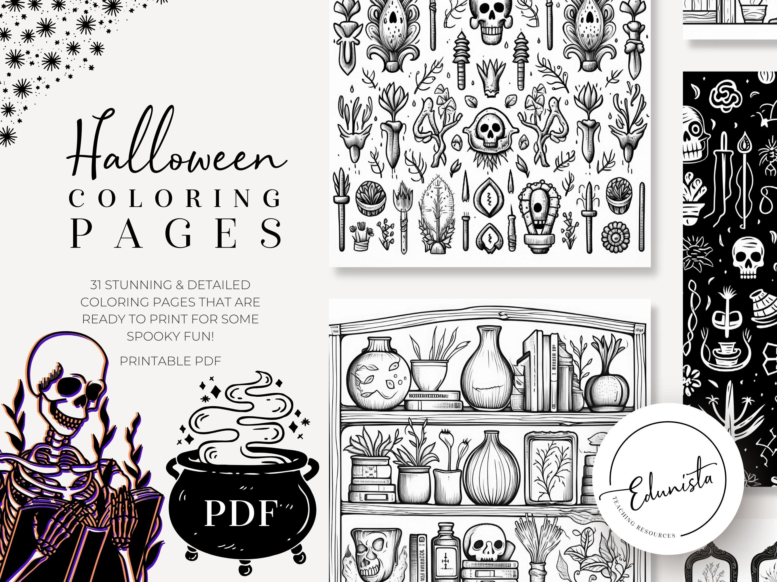 Magical Potion Halloween Coloring Book Halloween Printables - Etsy