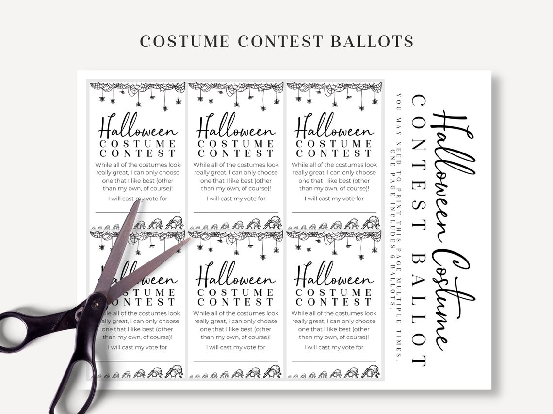 Halloween Printable Costume Contest Halloween Printables Halloween ...
