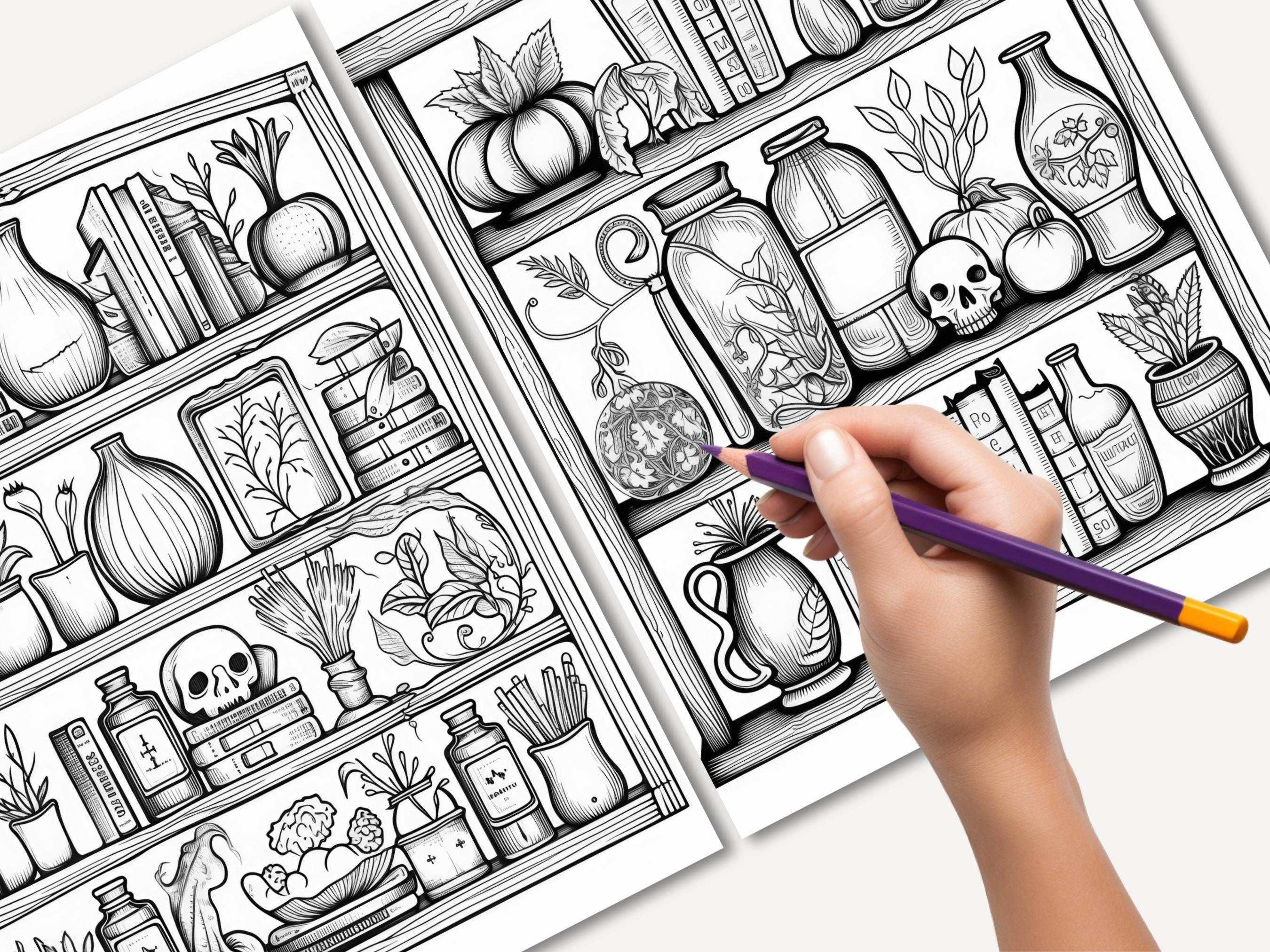 Magical Potion Halloween Coloring Book Halloween Printables - Etsy