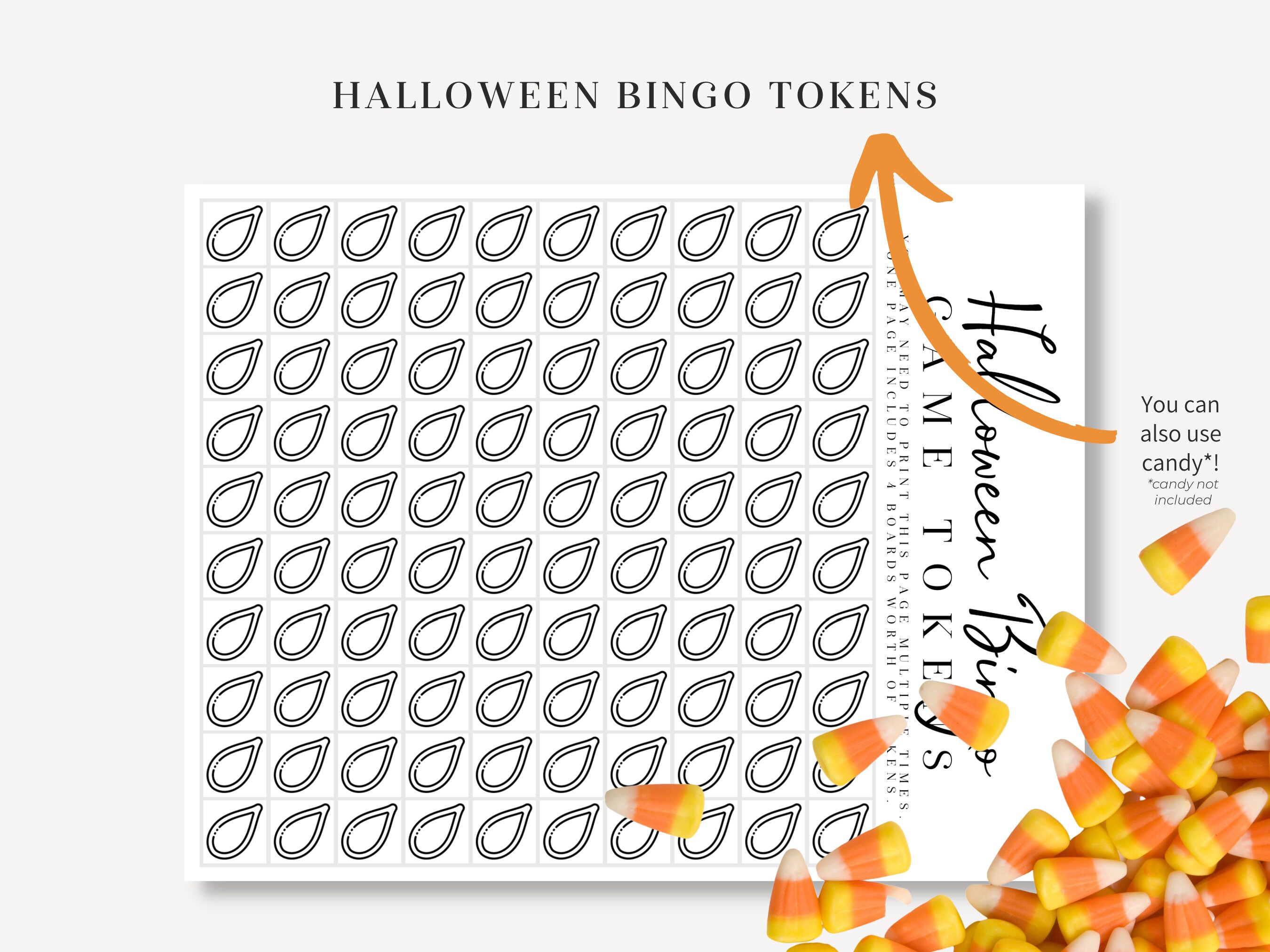 Halloween Printable Bingo Game Halloween Printables - Etsy