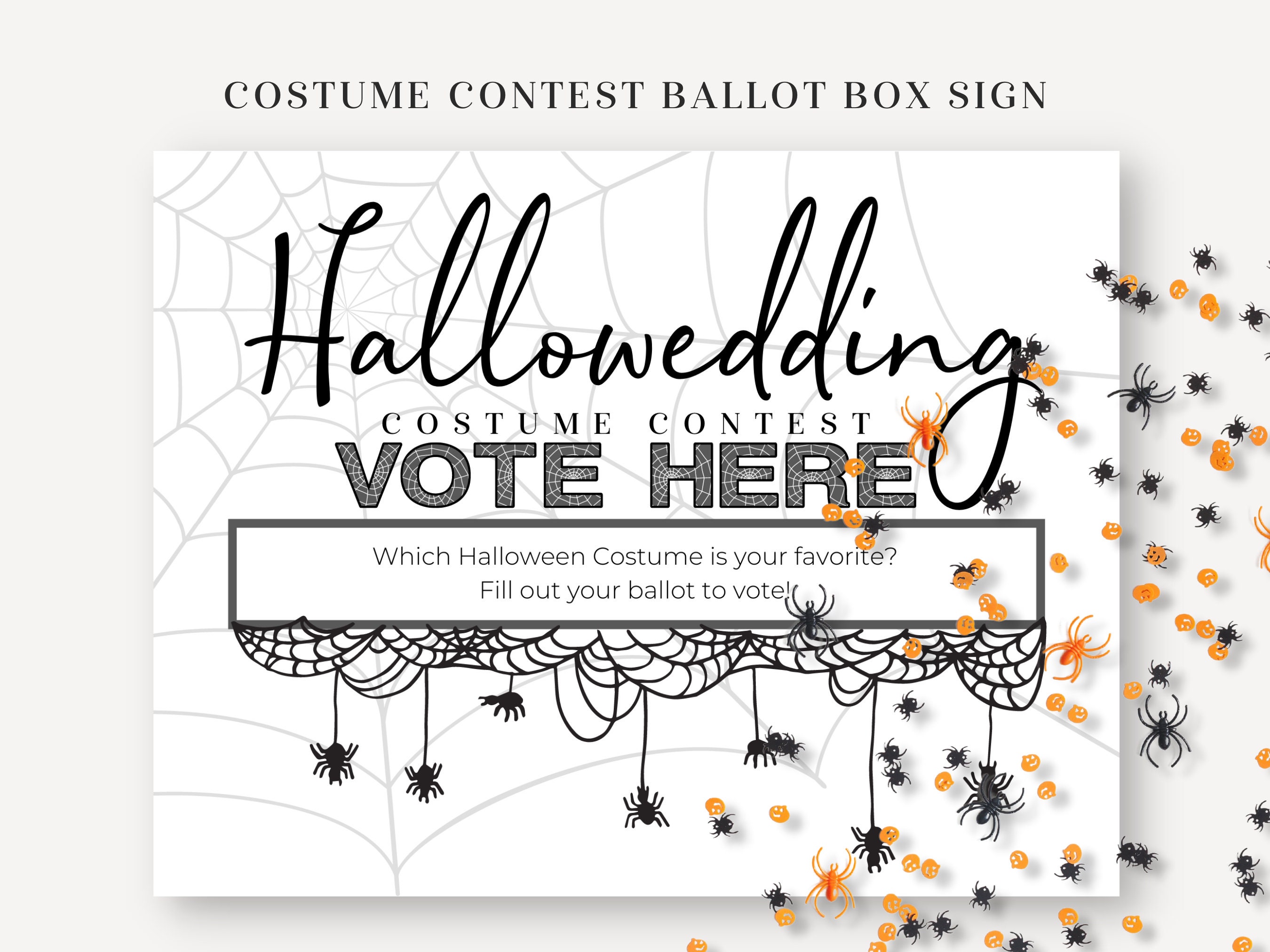 Hallowedding Printable Costume Contest Halloween Wedding - Etsy