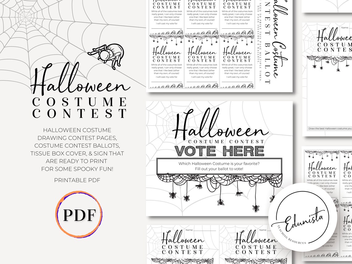 Halloween Printable Costume Contest Halloween Printables Halloween ...
