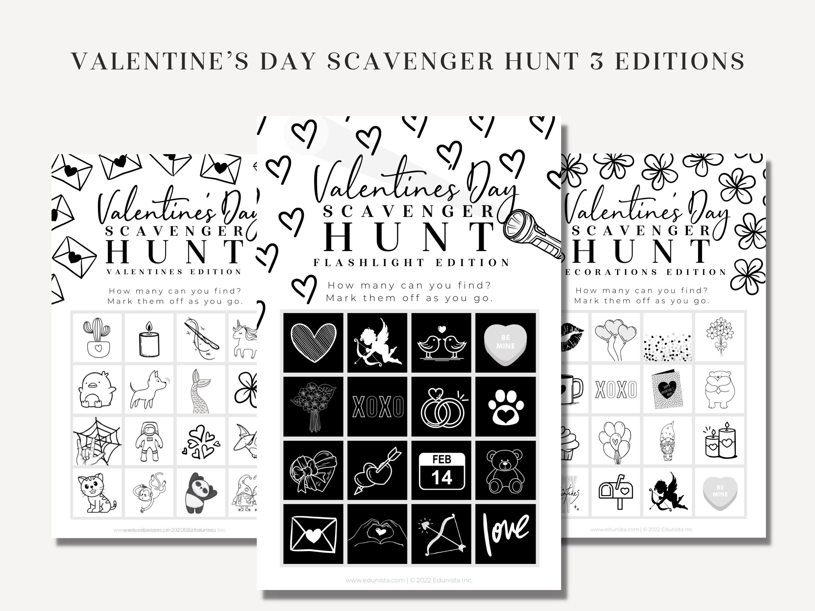 Valentines Day Printable Scavenger Hunt Blacklight - Etsy