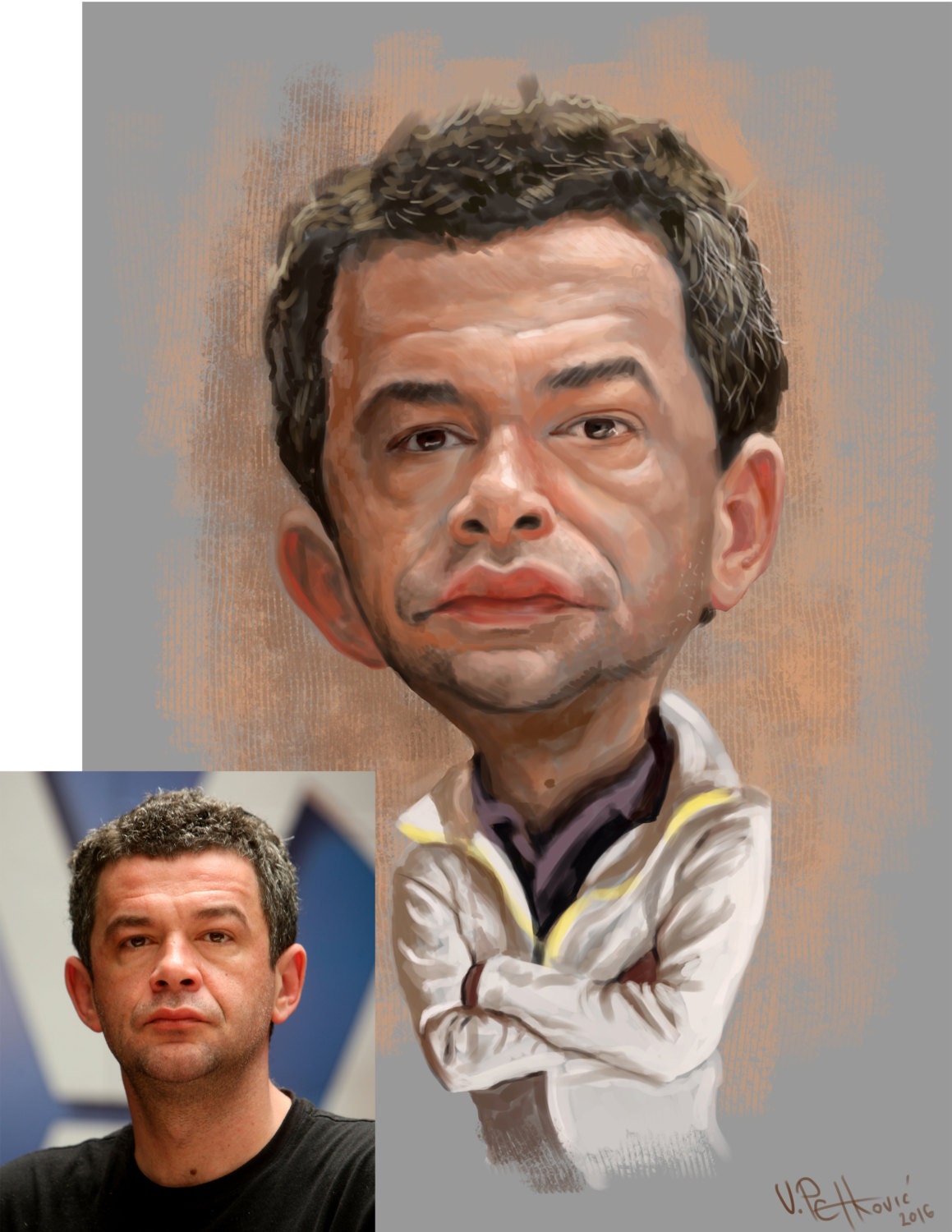 Custom Caricature Realistic Style Painted Digitally in - Etsy