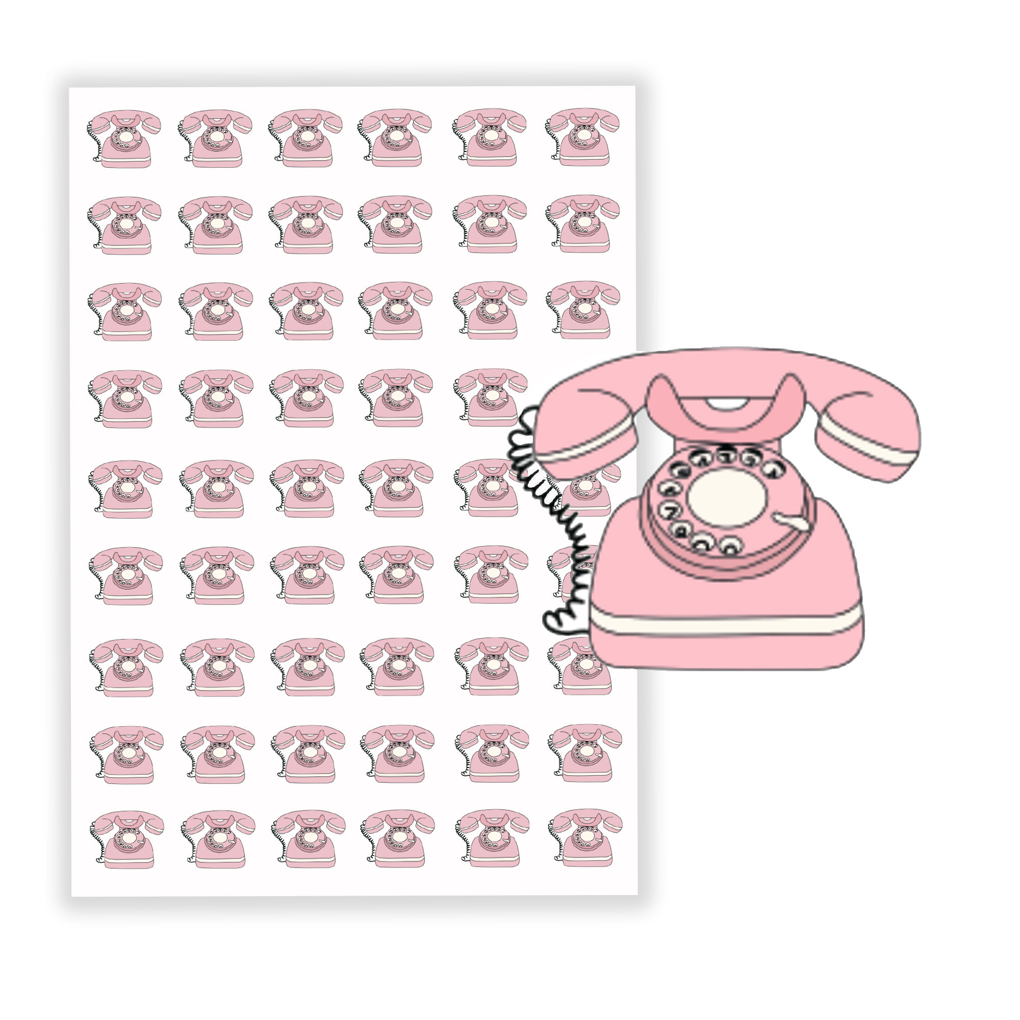 Phone Stickers Vintage Telephone Stickers Plan Stickers | Etsy