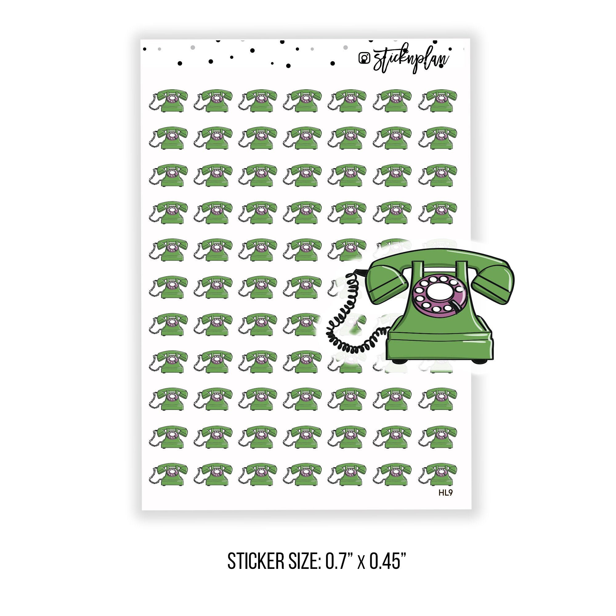 Phone Stickers Vintage Telephone Stickers Plan Stickers | Etsy