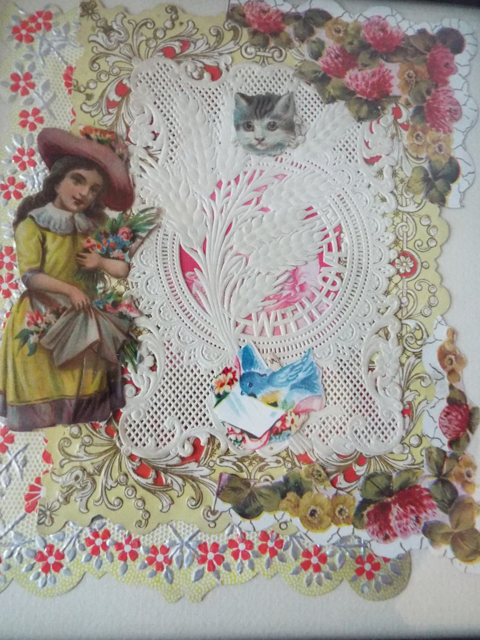 Victorian Valentine Framed Die Cut Embossed Lace 3 D - Etsy