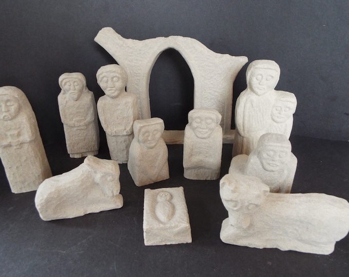 11 Pieces Kilcullen Kieran Forde Stone Irish Celtic Nativity Set ...
