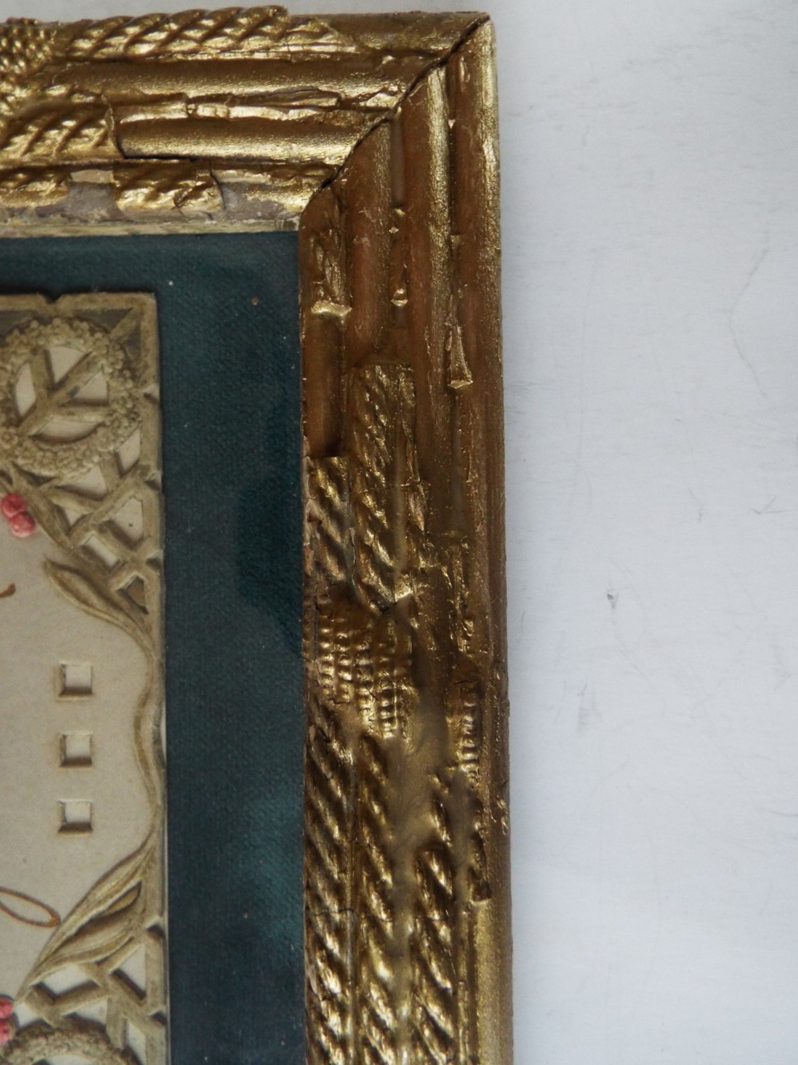 Antique 1910 Embossed Christmas Card Roadster Car Holly Gold - Etsy