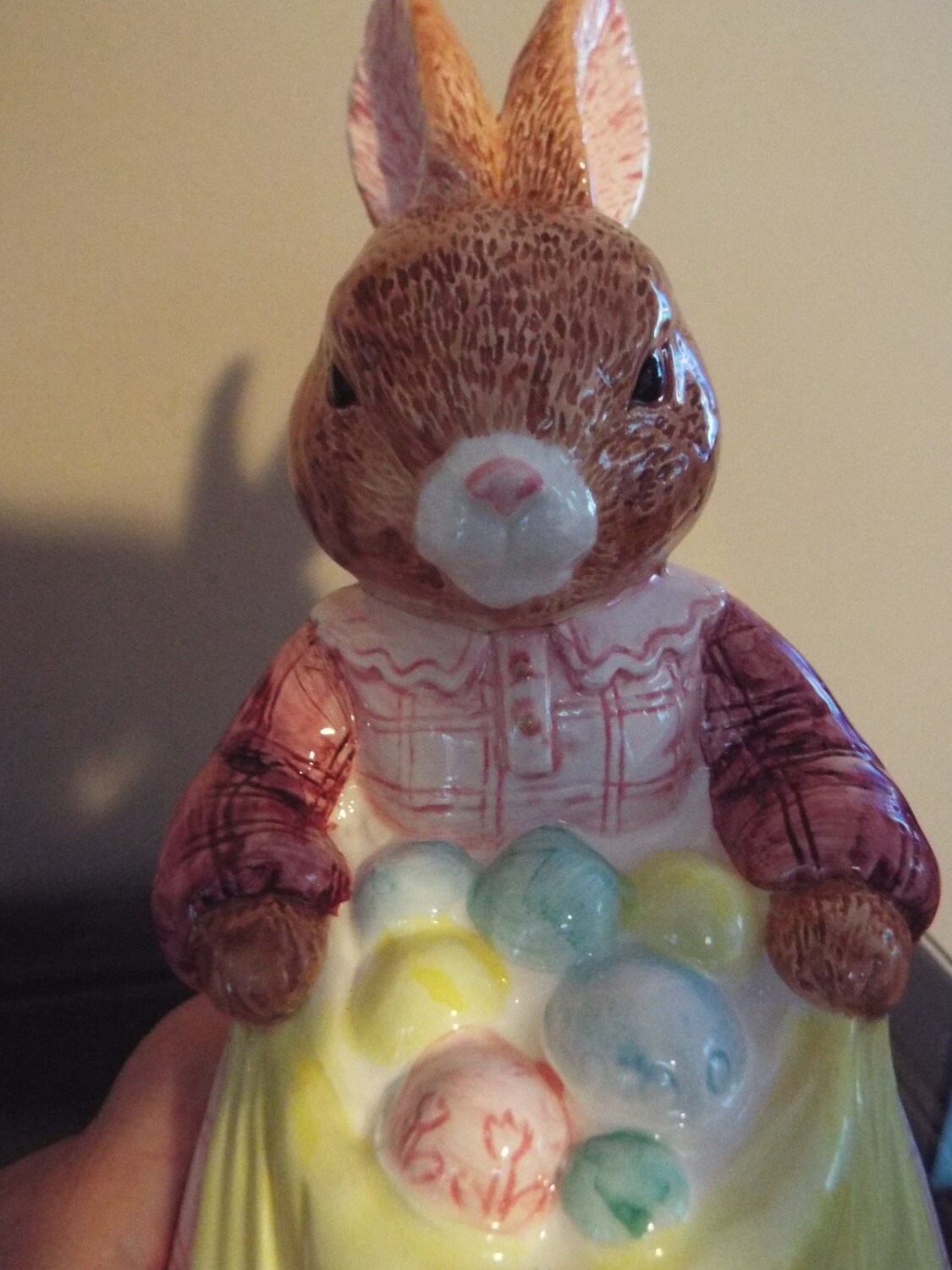 10 Tall Porcelain Easter Music Box Rabbit Figurine Bunny - Etsy