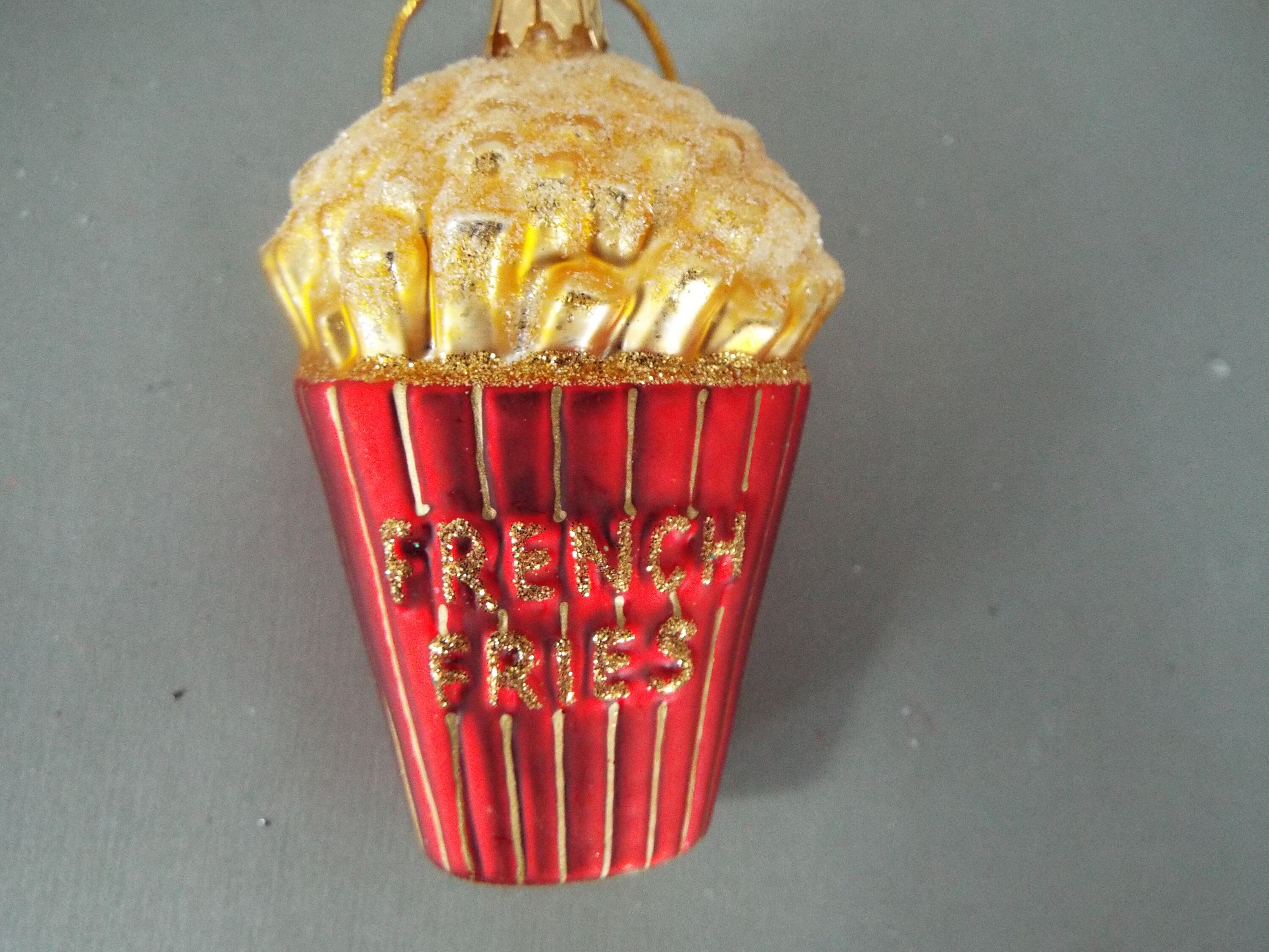 French Fries Hand Painted Glass Christmas Ornament Circus - Etsy