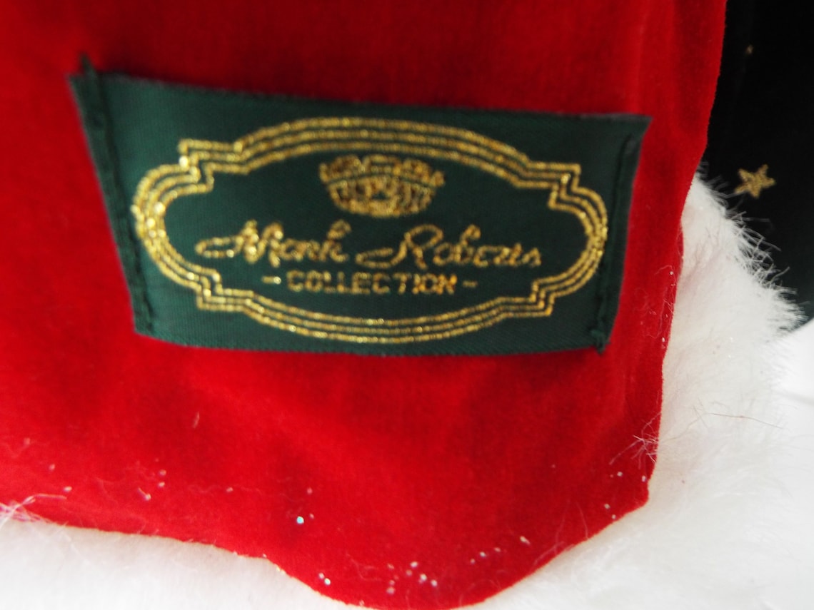 24 Mark Roberts Collection Santa Doll on Wood Base Stand - Etsy