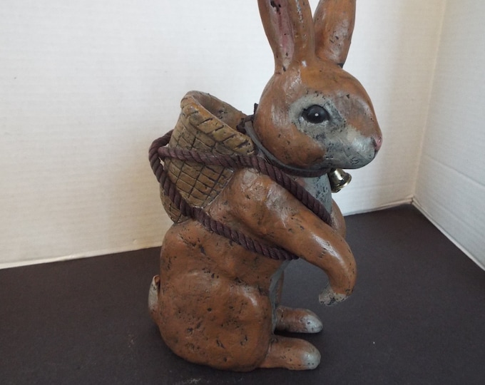 Deborah Graham Folk Artist Hand Crafted Brown Country Rabbit Folk Art ...
