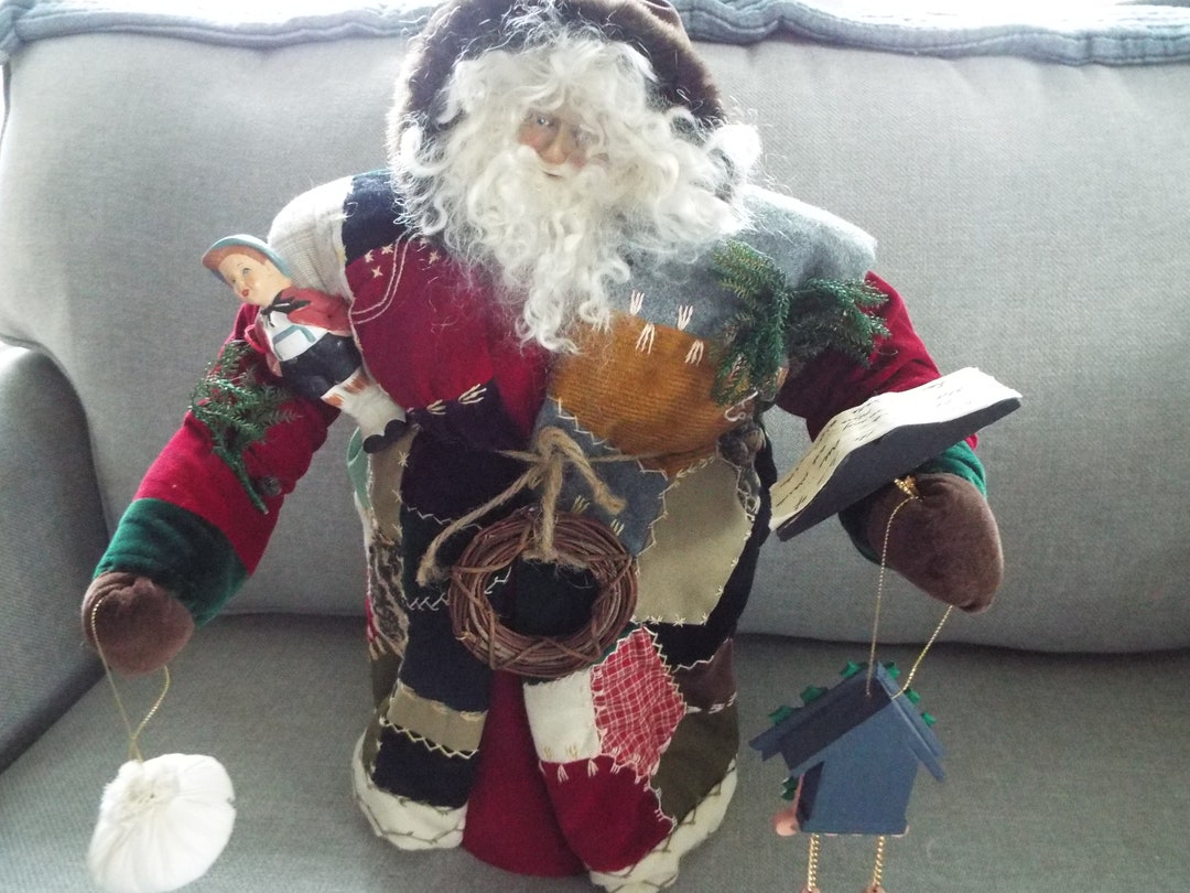 Dee Gann Folk Art Santa Doll Ye Old Santa Maker 17" Father Christmas ...