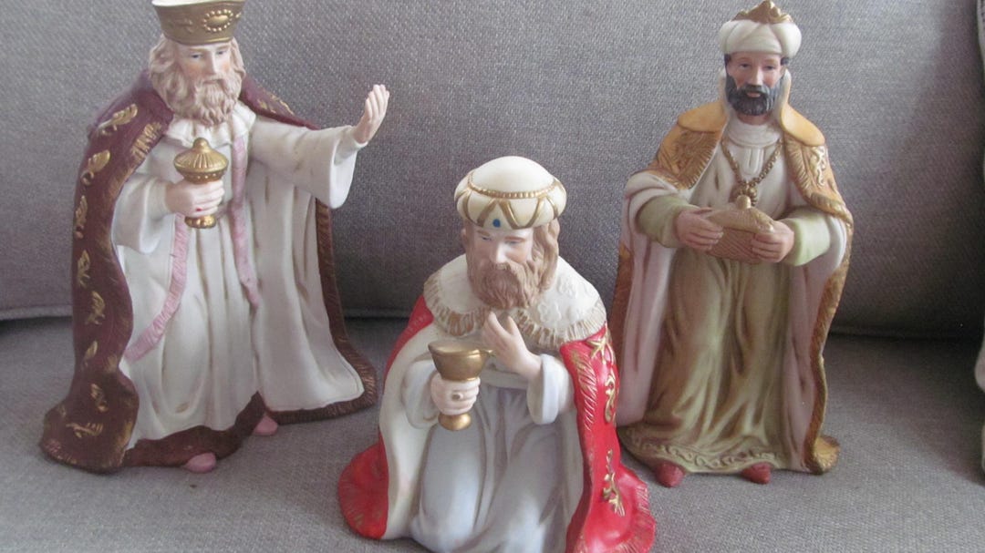 Set of 3 Wise Men Nativity 8" Figurines Lefton China Spirit of ...
