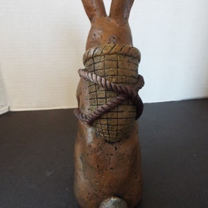 Deborah Graham folk artist hand crafted Brown country Rabbit | Etsy