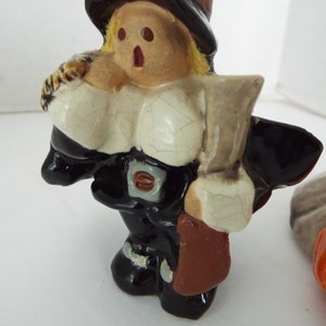 Thanksgiving Pilgrim Clay Miniature Figurines Hand Sculpted Hand ...