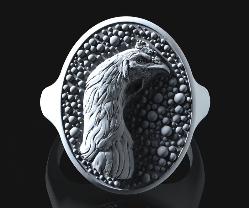 Rooster Coq Ring Signet 3d File Jewelry Lost-wax Casting - Etsy