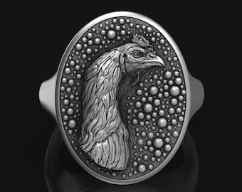 Chicken Signet Ring - Etsy