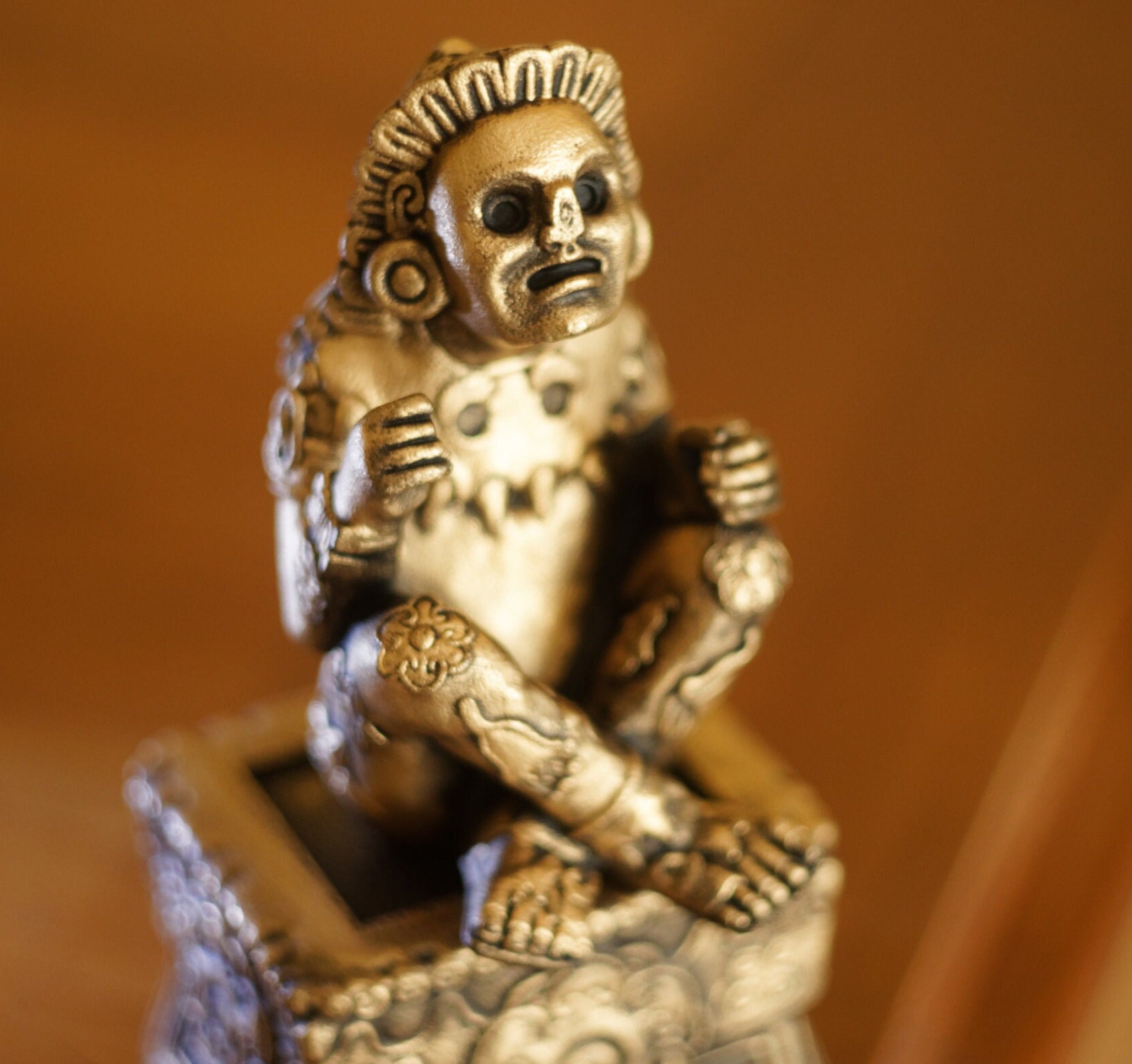 Xochipilli Statue Replica 16cm / Patinated Gold Color Variation - Etsy