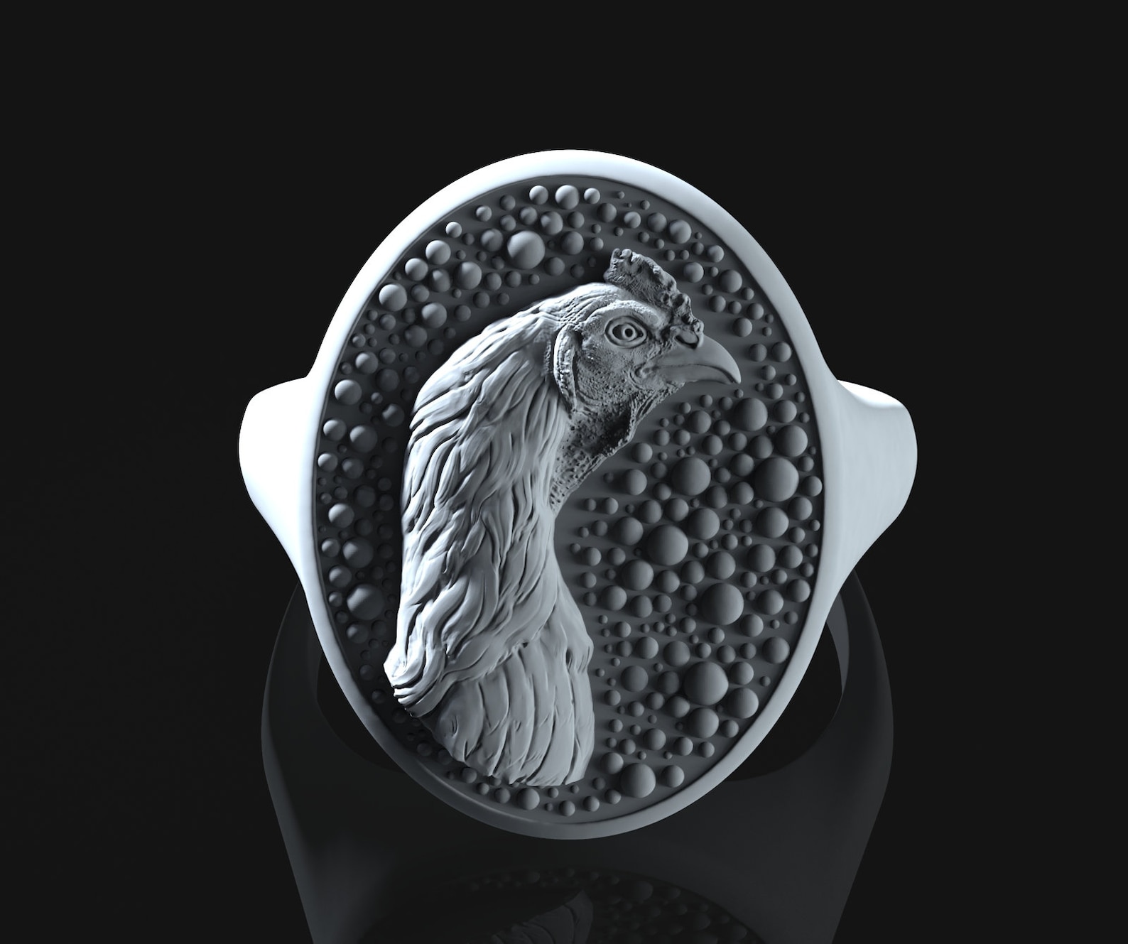 Rooster Coq Ring Signet 3d File Jewelry Lost-wax Casting - Etsy