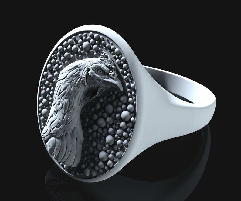 Rooster Coq Ring Signet 3d File Jewelry Lost-wax Casting - Etsy