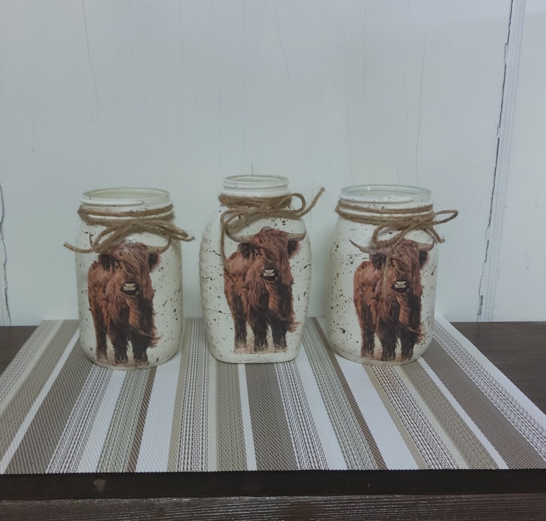 Highlander Cow Jars - Etsy