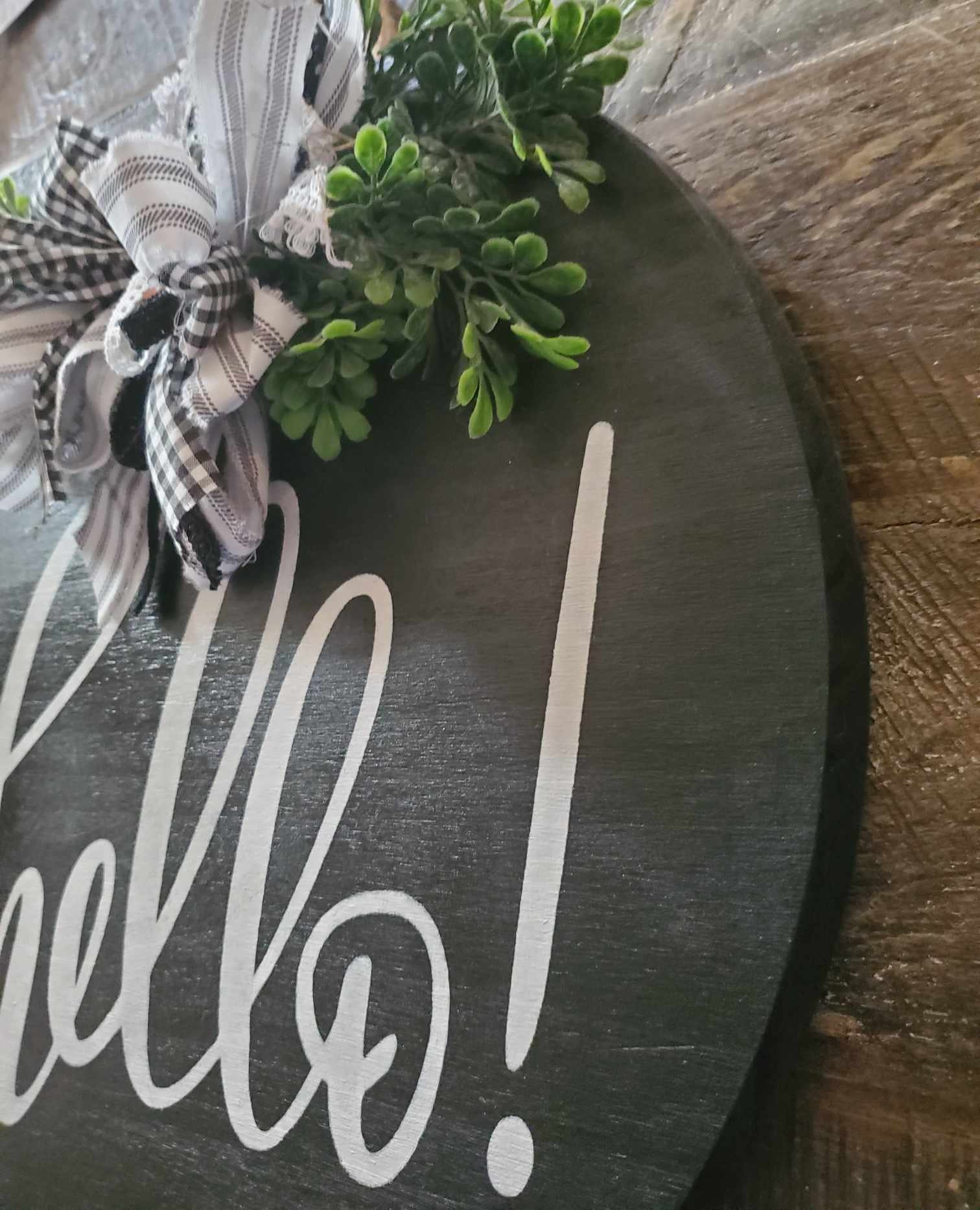 Hello Door Hanger, Door Sign, Hello Door Wreath, Welcome Door Sign ...
