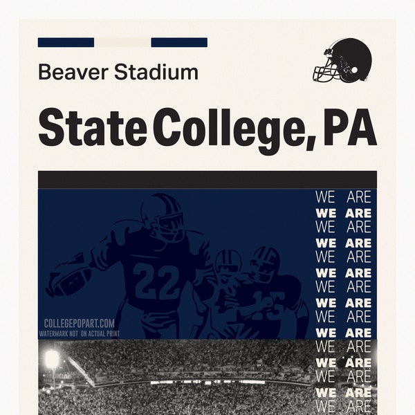 Penn State Poster - Etsy