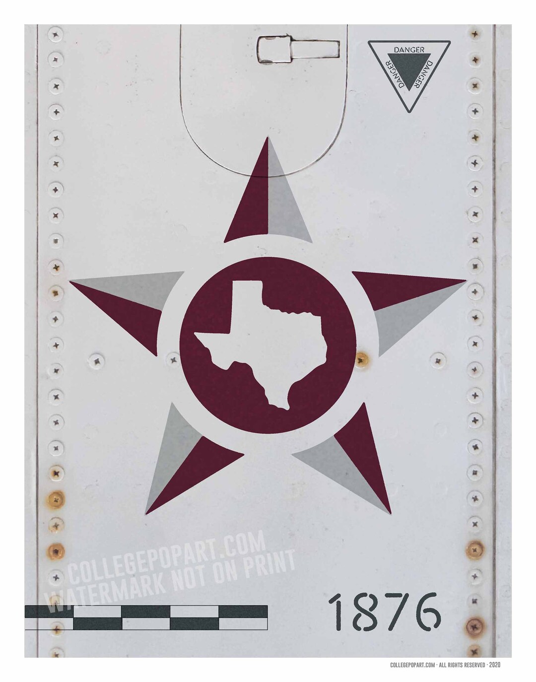 Texas A&M Aggies Roundel Print vintage Aircraft - Etsy