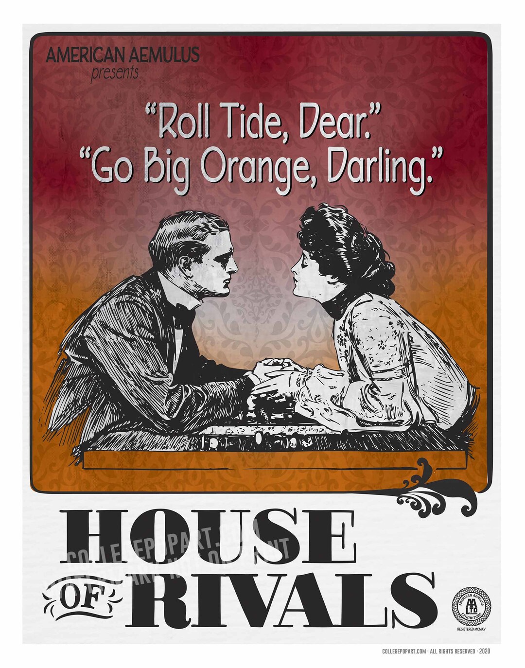 House of Rivals Print | Alabama Crimson Tide - Tennessee Volunteers ...