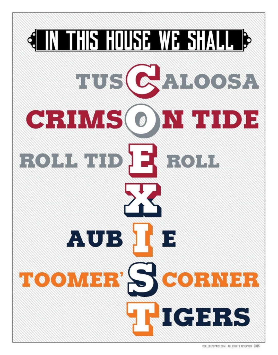 House Divided Alabama Crimson Tide - Auburn Tigers | "in This House We ...