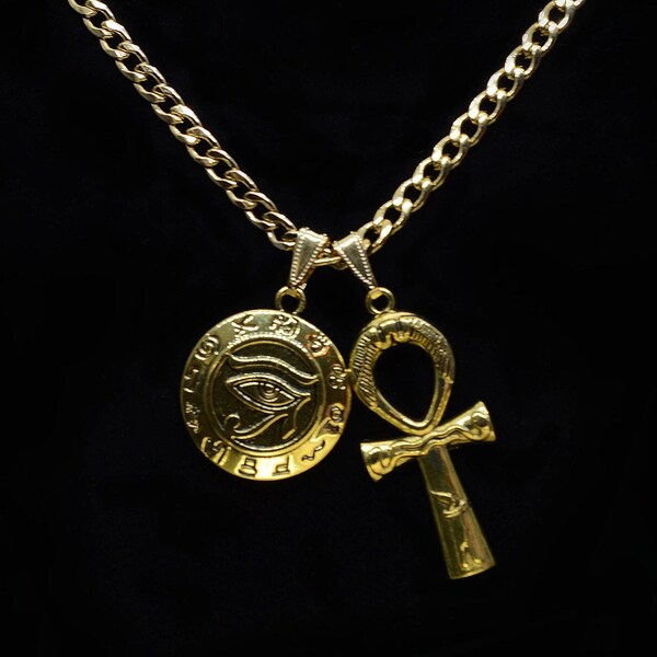 Ankh Evil Eye Necklace - Etsy