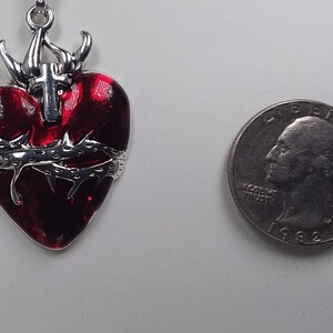 Red Devil Heart Choker Steampunk Silver & Red Heart Choker Gothic Gift ...