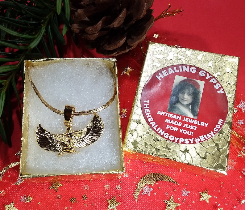 Gold Winged Isis Charm Necklace by the Healing Gypsy * Gift for Her ...