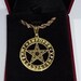 Gold Runic Iced Out Pentagram Medallion Gold Pentagram With Rune ...