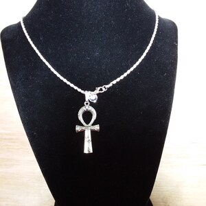 Large Silver Ankh Pendant Necklace Silver Ankh Necklace for | Etsy