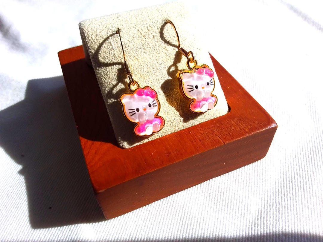 Mini Hello-kitty Dangle Earrings by the Healing Gypsy* Easter Gift for ...