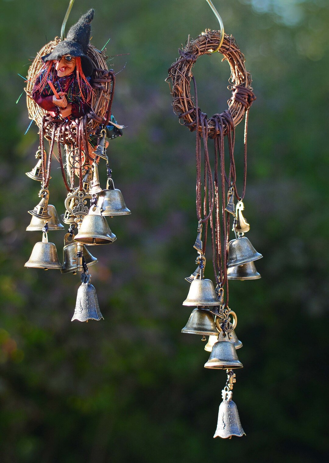 Witch Bells for Door Large Set Handmade Pagan Bells Witch Supply Home ...